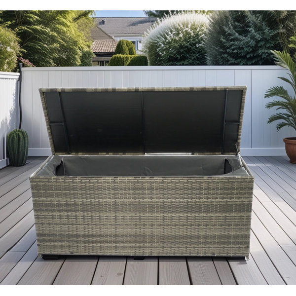 HOSSEJOY 113 Gallons Rattan in Gray | Wayfair